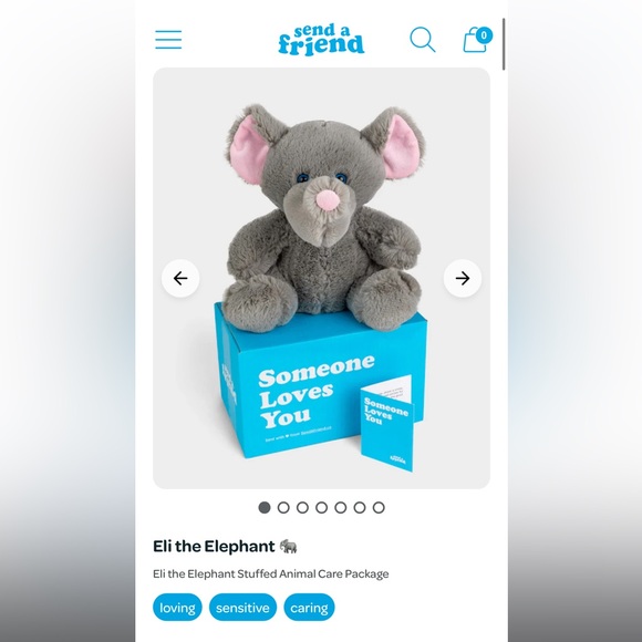 Send A Friend | Toys | New Send A Friend Eli The Elephant Plush Stuffed ...